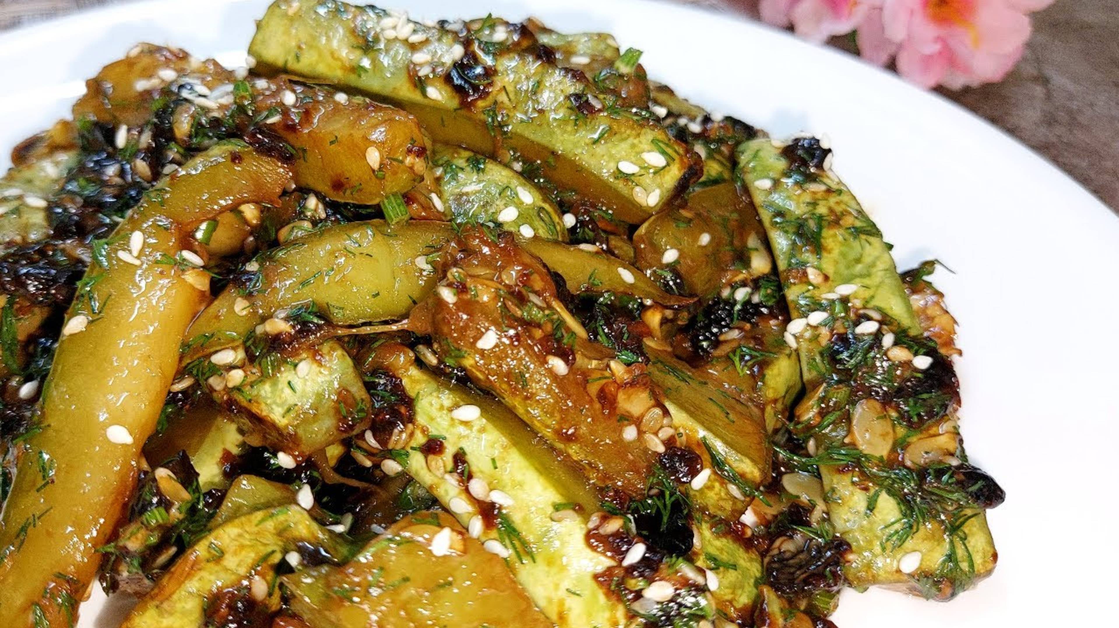 Кабачки "как грибы " по корейски, очень аппетитно и вкусно!Видео из архива 2024г