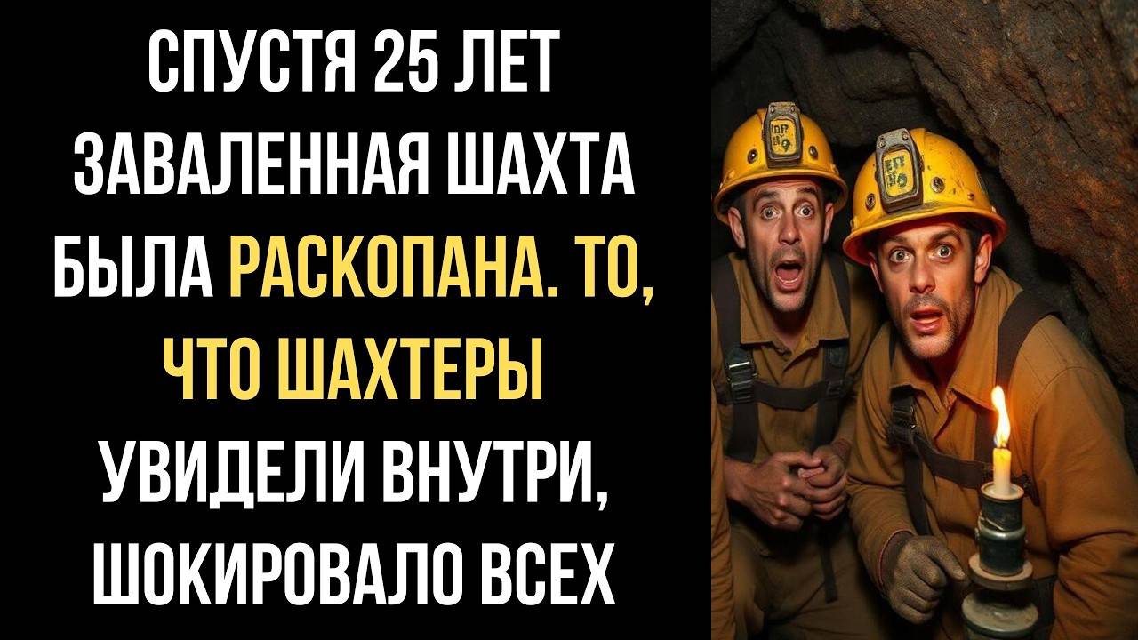 Спустя 25 лет заваленная шахта была раскопана. То с чем шахтеры встретились внутри, не подлежало...