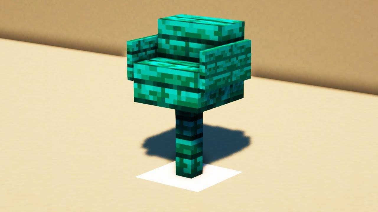 Маленький Зеленый стульчик в Майнкрафте