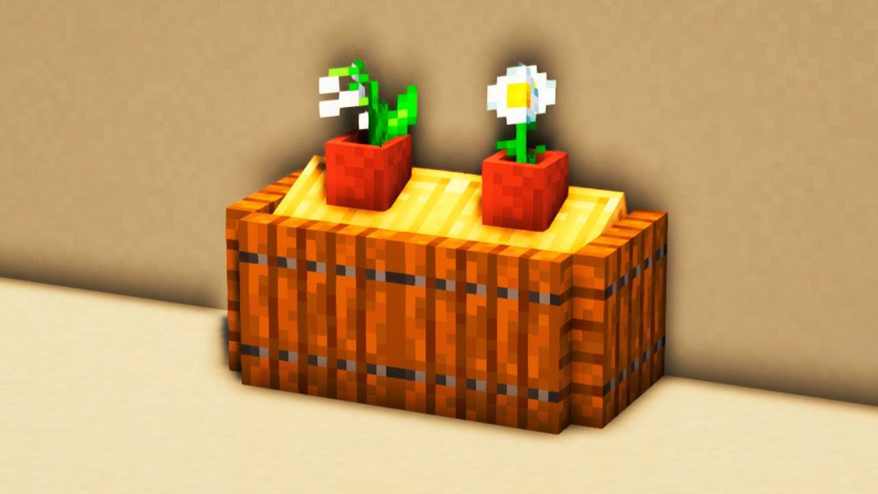 Простая клумба в Майнкрафте