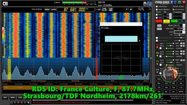 03.06.2025 22:21UTC, [Es], France Culture, Франция (Страсбург), 87.7МГц, 2178км