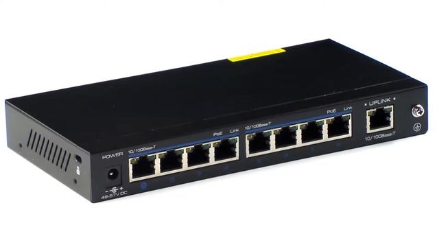 9-и портовый POE коммутатор - Switch 8ch - Power Over Ethernet - предметная видеосъемка в Тюмени