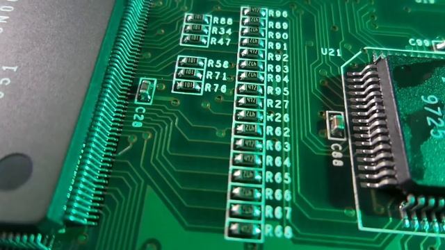 Free Full HD footage Moving the camera over the circuit board