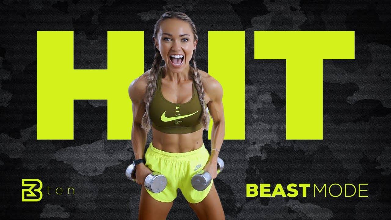 Caroline Girvan - BEASTMODE HIGH INTENSITY - Dumbbell HIIT Cardio Workout | Day 10