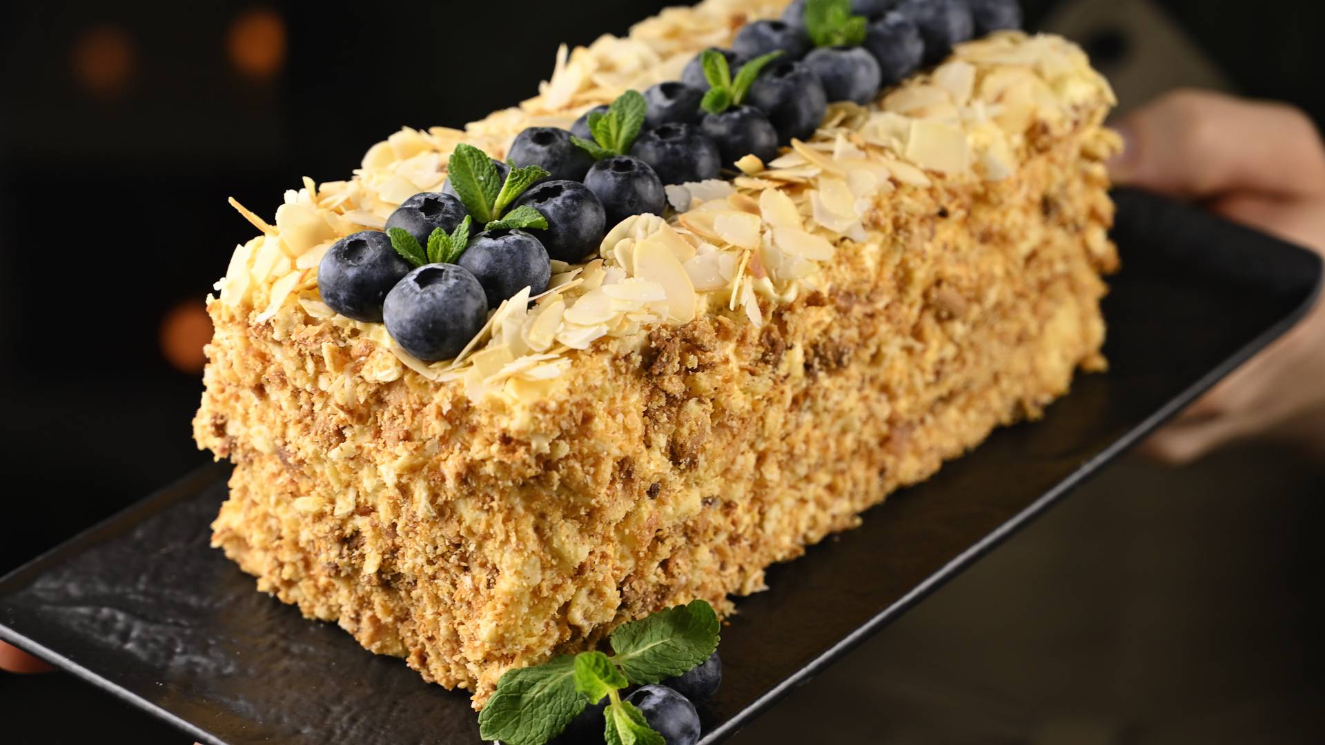 Сделал как вы любите! Хрустящий Торт Наполеон с Миндальным кремом! 2021