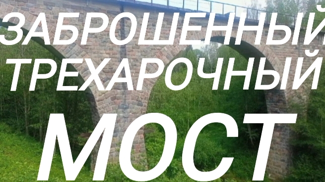 заброшенный железнодорожный мост в лесу.mp4