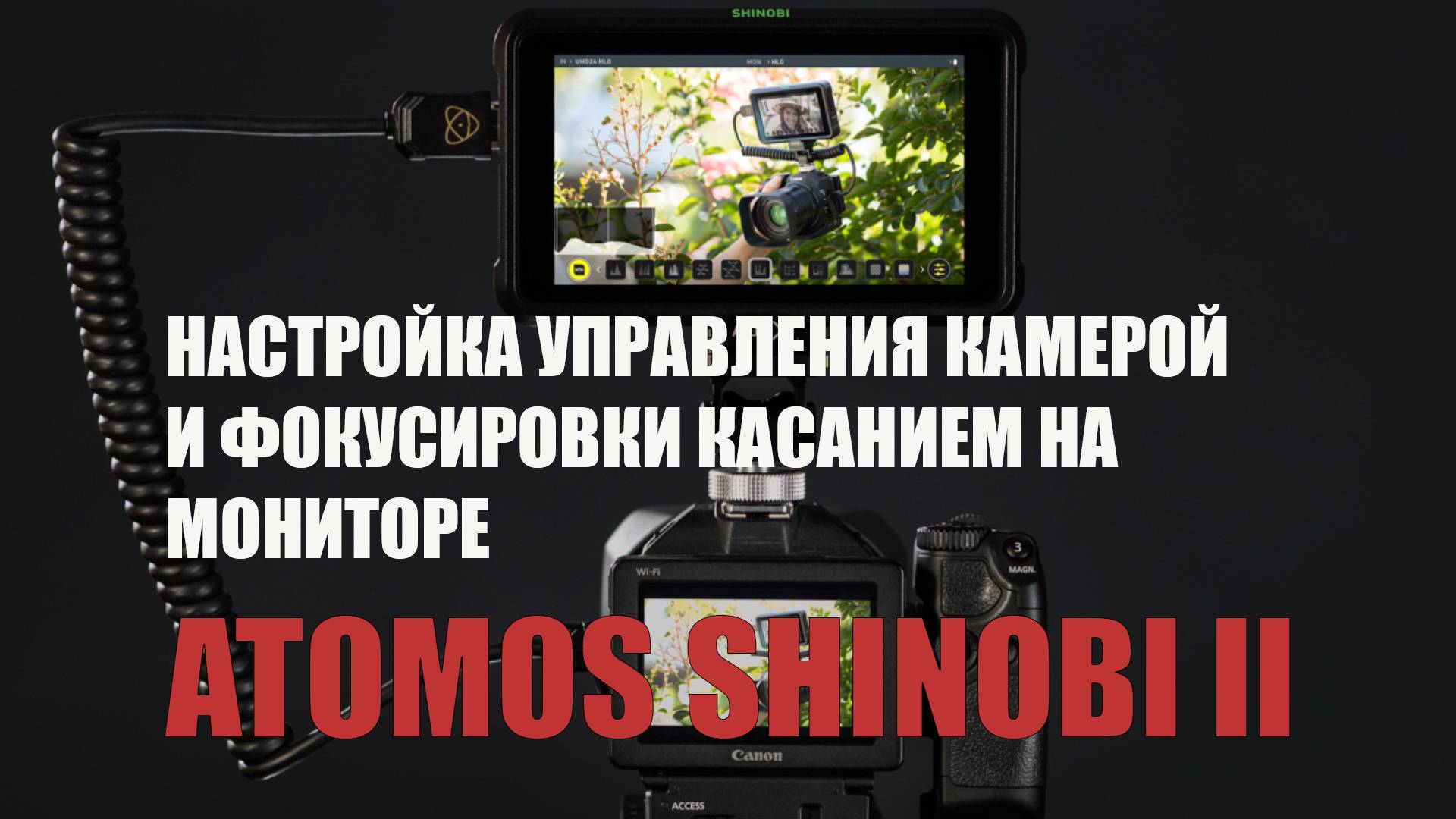 Как включить фокусировку по экрану в мониторе Atomos Shinobi II