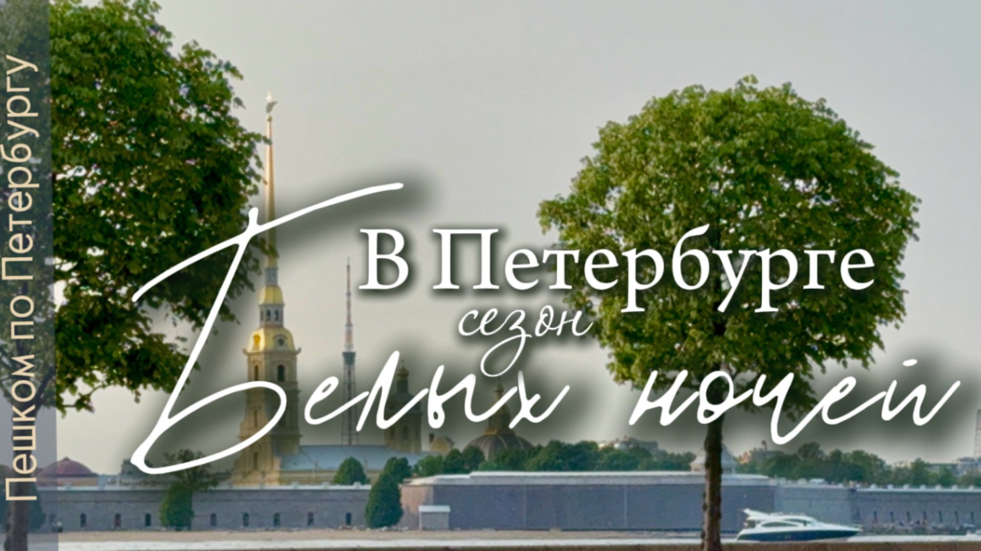 Белые ночи Санкт - Петербурга. Летний вечер в центре города