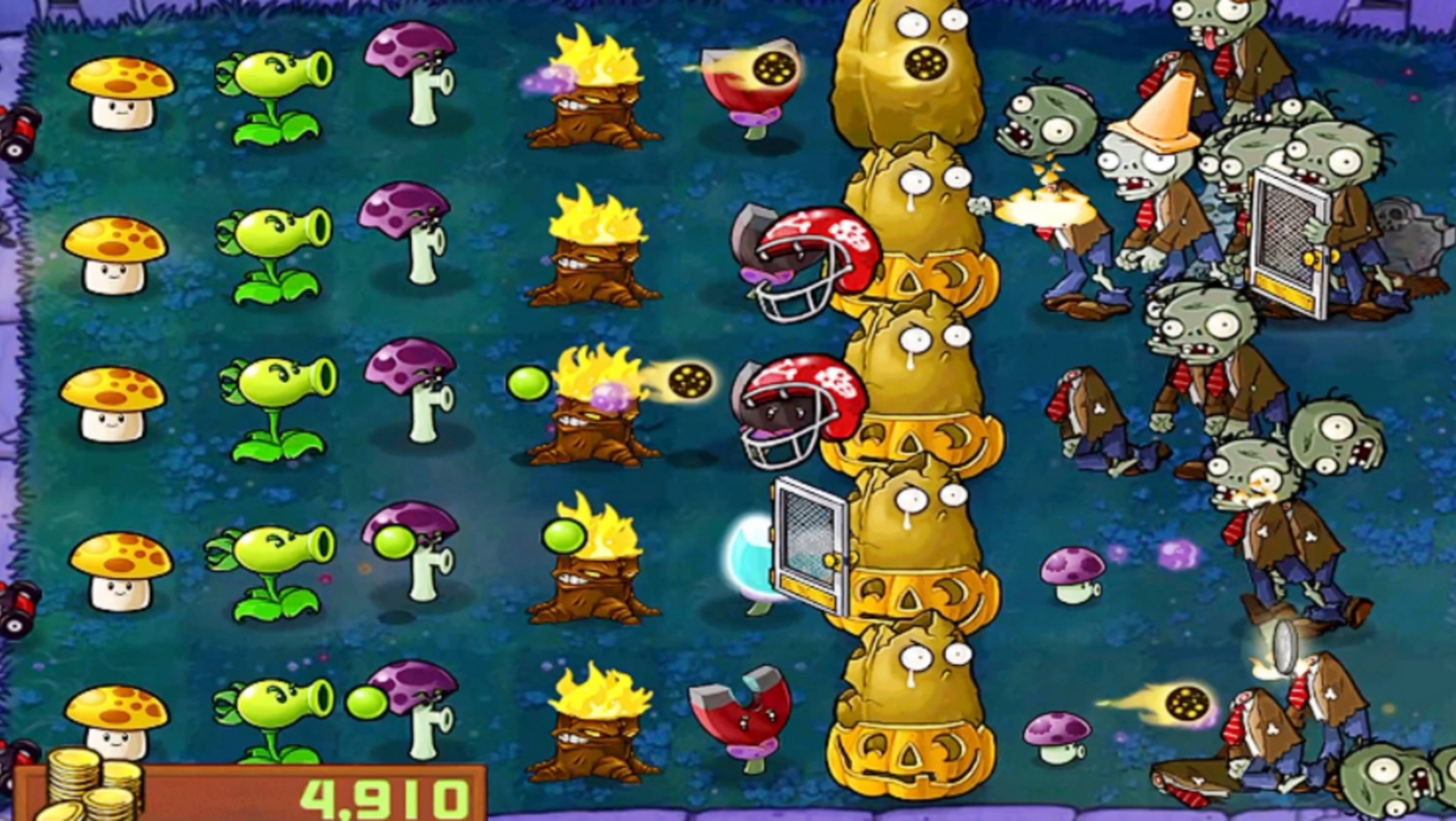 РАСТЕНИЯ ПРОТИВ ЗОМБИ / PLANTS VS ZOMBIES ВЫЖИВАНИЕ НОЧЬ Прохождение