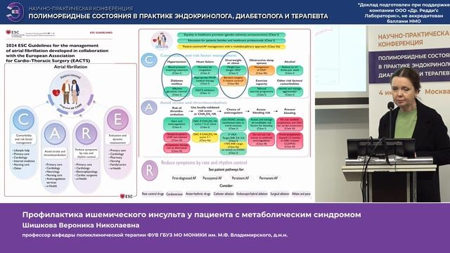 Шишкова Вероника Николаевна Профилактика ишемического инсульта у пациента с метаболическим синдромом