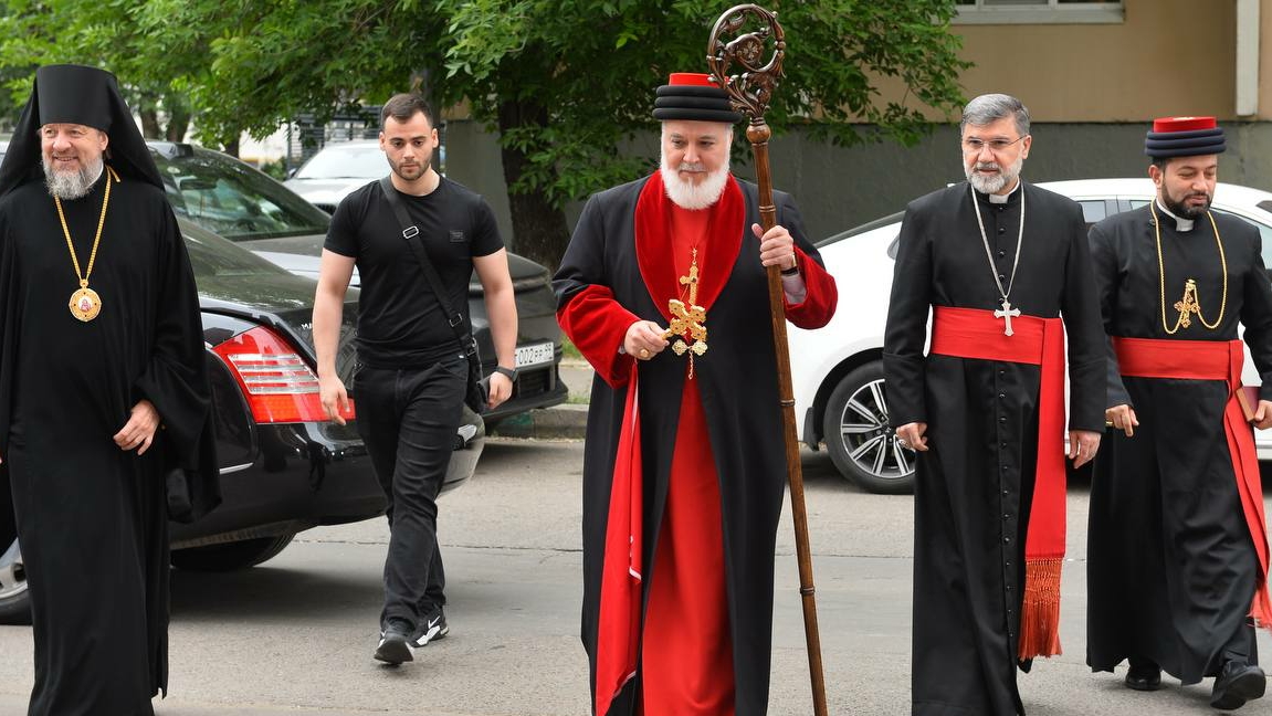 Ассирийцы 🔵⚪🔴 Патриарх-Католикос Мар Ава в Москве.Троица. 🎊🙌🙏🏻 08.06.2025
