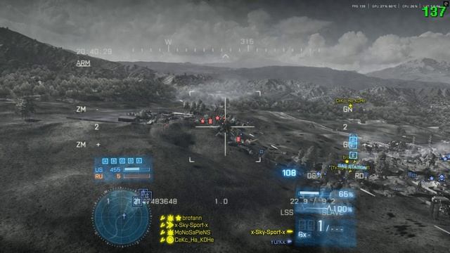 Батлфилд 3 | Battlefield 3 | Нарезка фрагов - стрелок вертолета | Онлайн мультиплеер геймплей 2025