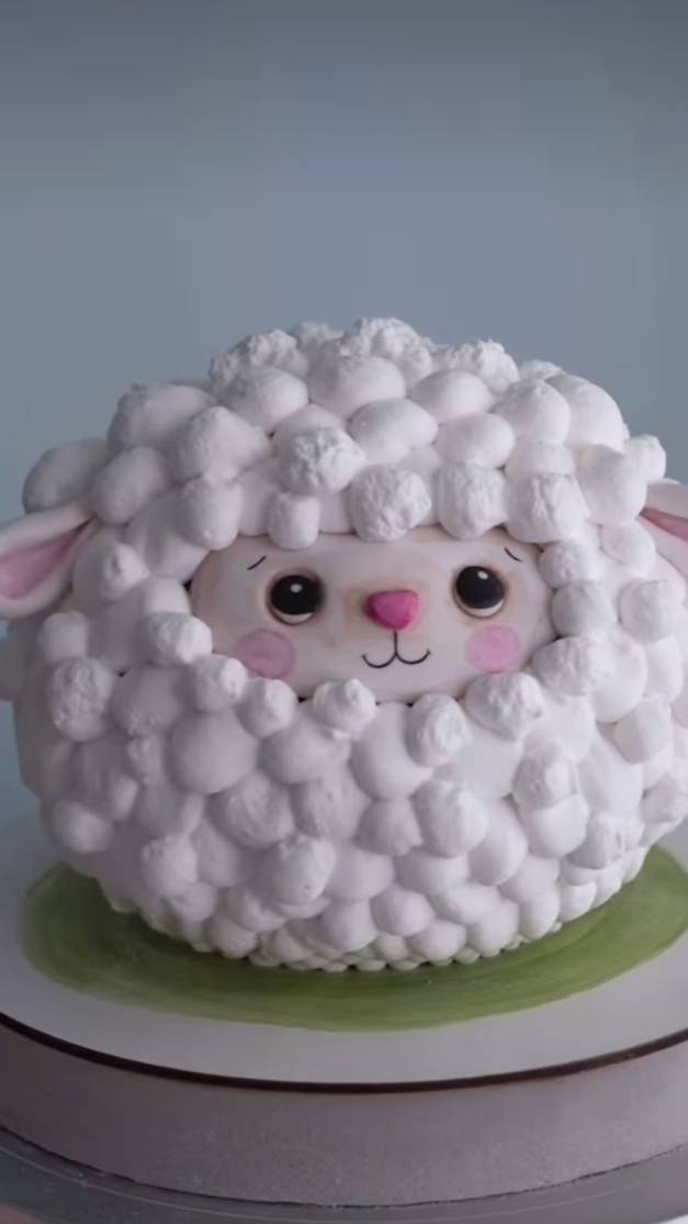 Идея декора-торт "ОВЕЧКА"+рецепт массы маршмелоу