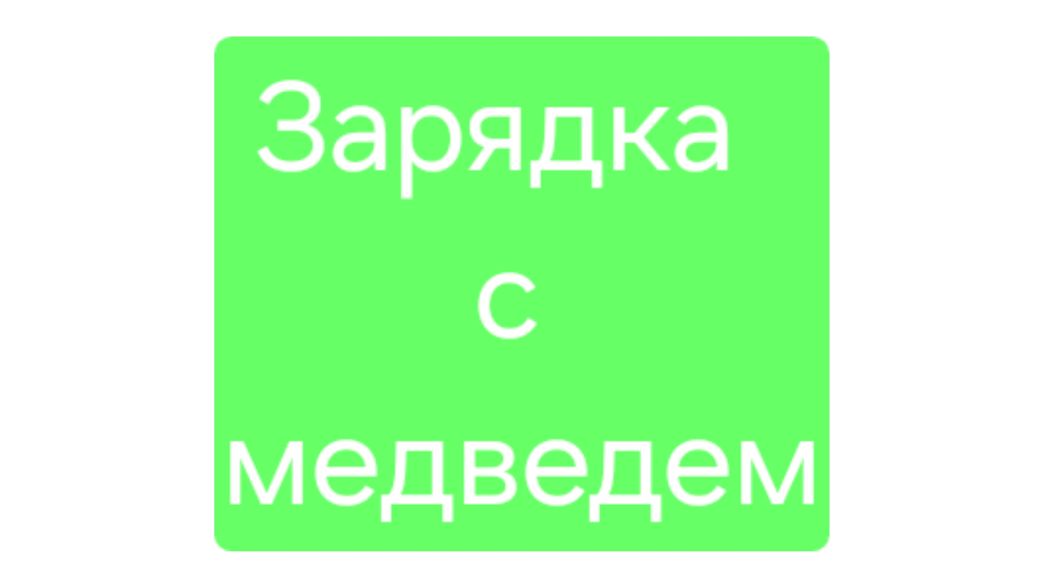 Зарядка с медведем.