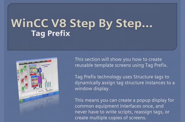 WinCC v8.0 Step By Step 15 WinCC Tag Prefix example with Pop Up screens  #winccguru