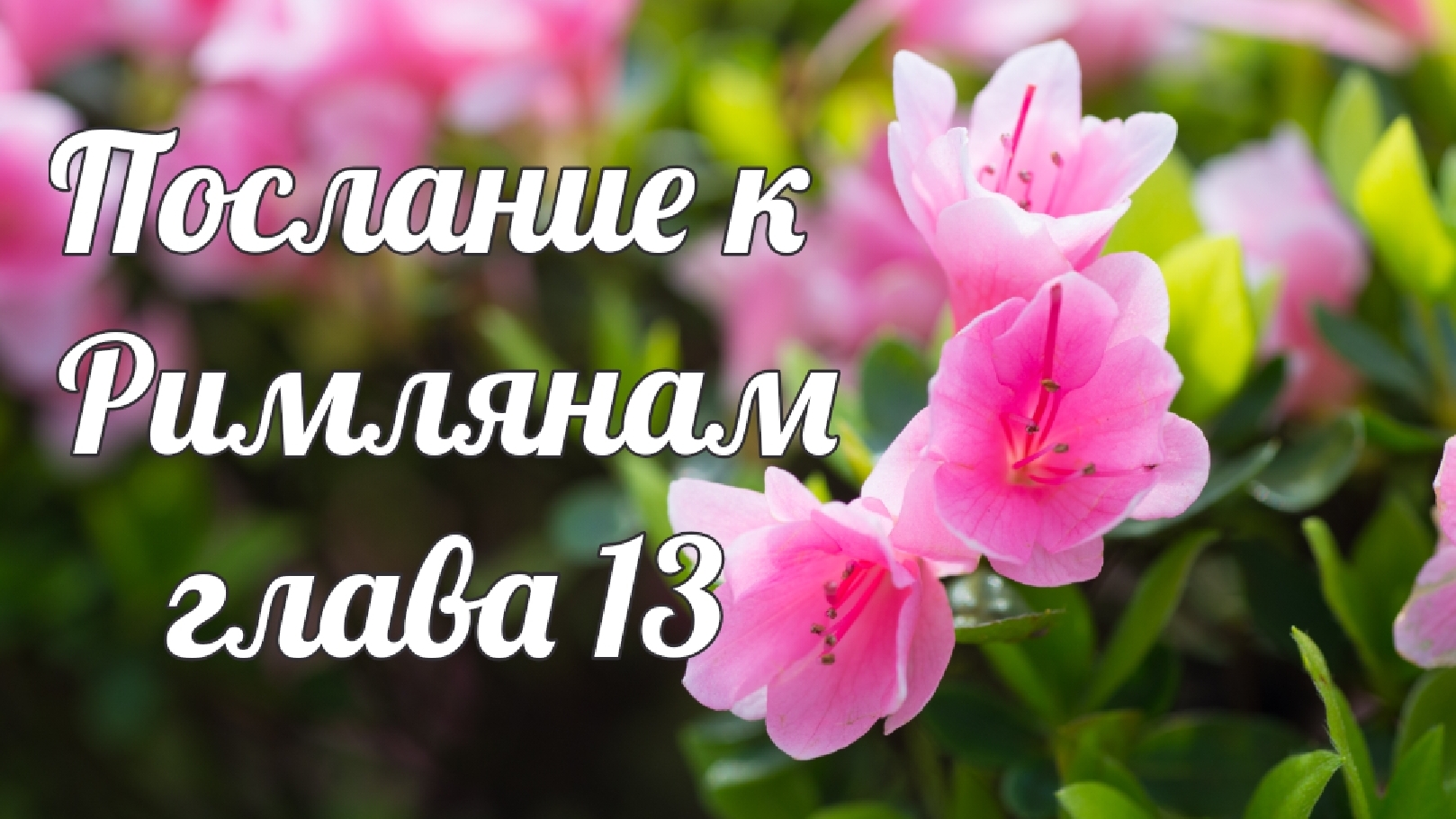 Послание к Римлянам глава 13