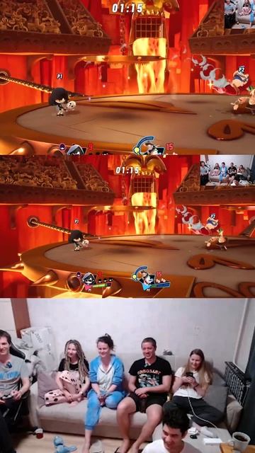 Люси Лауд против Рена и Стимпи 🍀 Турнир Nickelodeon All-Star Brawl 2 🍀 #Last_Student #nickelodeon