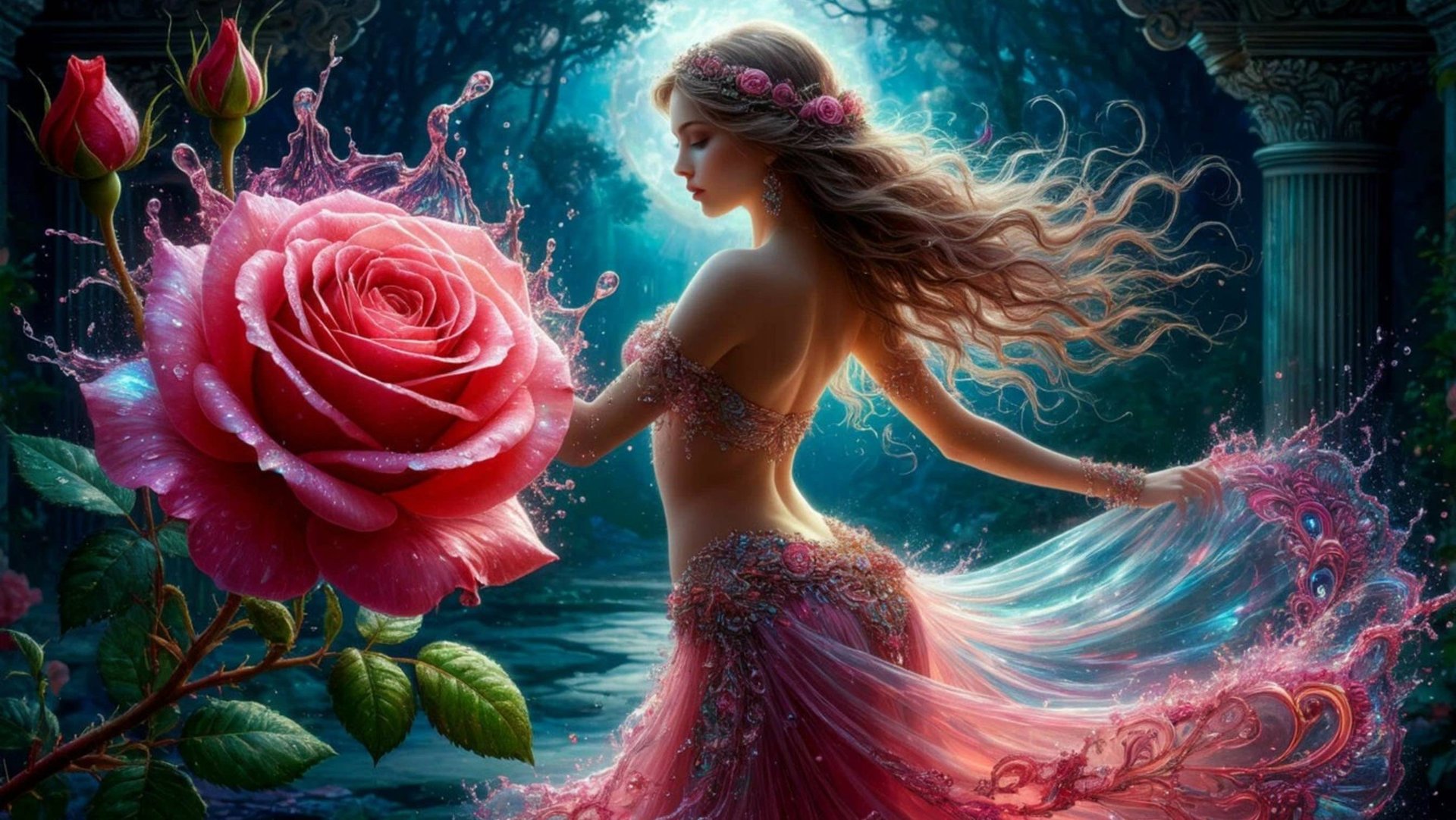 Девушка - роза