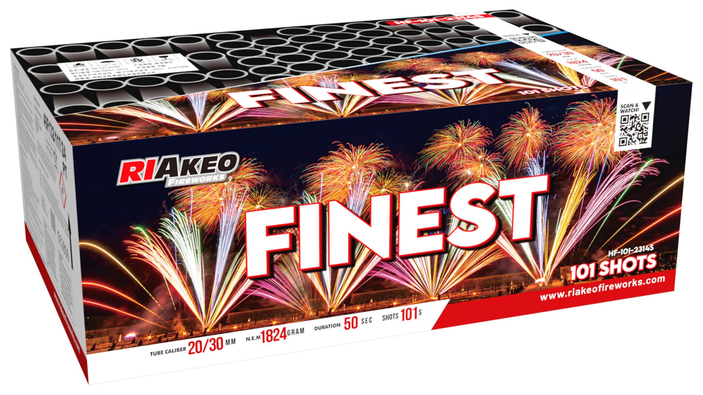 FP-B133 Веерный салют FINEST (0,8"/1,2" х 101 залп) "Фаворит Пиро Групп"