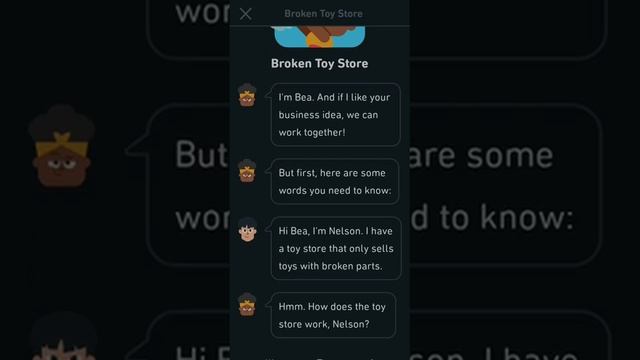 Broken  Toy Store (Ideas With Bea) - DuoLingo Listening Comprehension   (En-Ru)