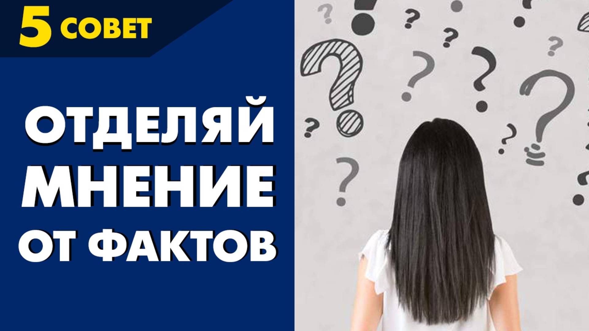 Совет №5: Отделяй мнение о фактах от самих фактов