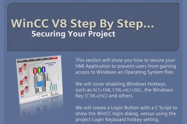 WinCC v8.0 Step By Step 24 Secure your WinCC Runtime Project & autostart #winccguru