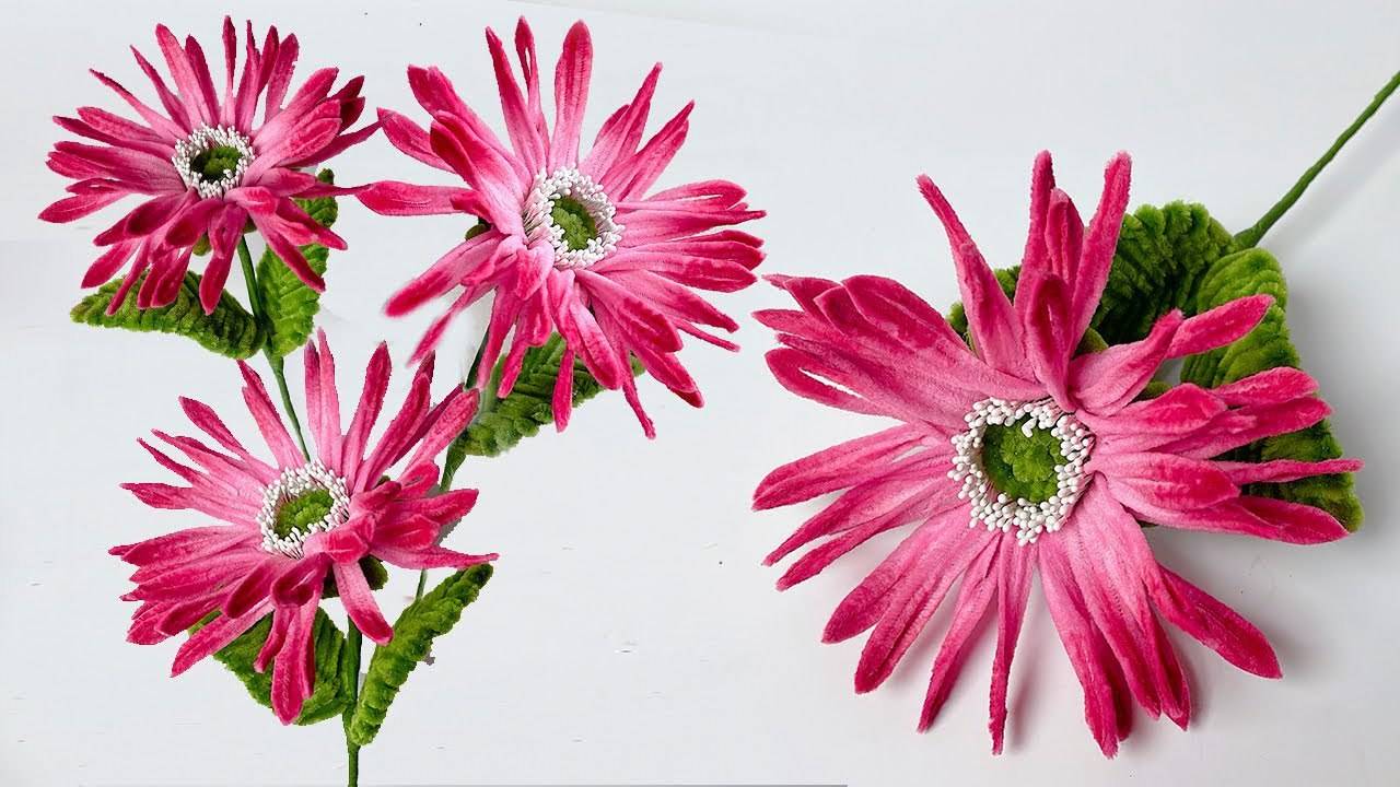 🌸 Простой способ! Как сделать красивый цветок из синельной проволоки