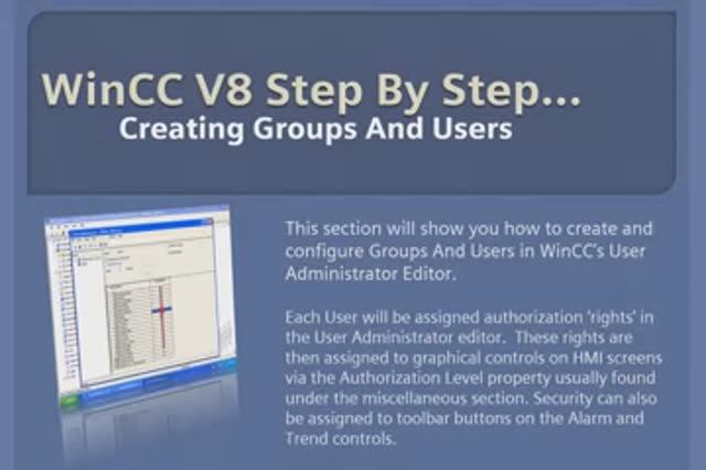 WinCC v8.0 Step By Step 23 Create Users And Groups In User Administrator  #winccguru