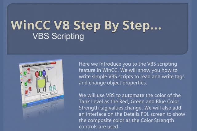 WinCC v8.0 Step By Step 14 Create VBS Script In VBS Script Editor #winccguru