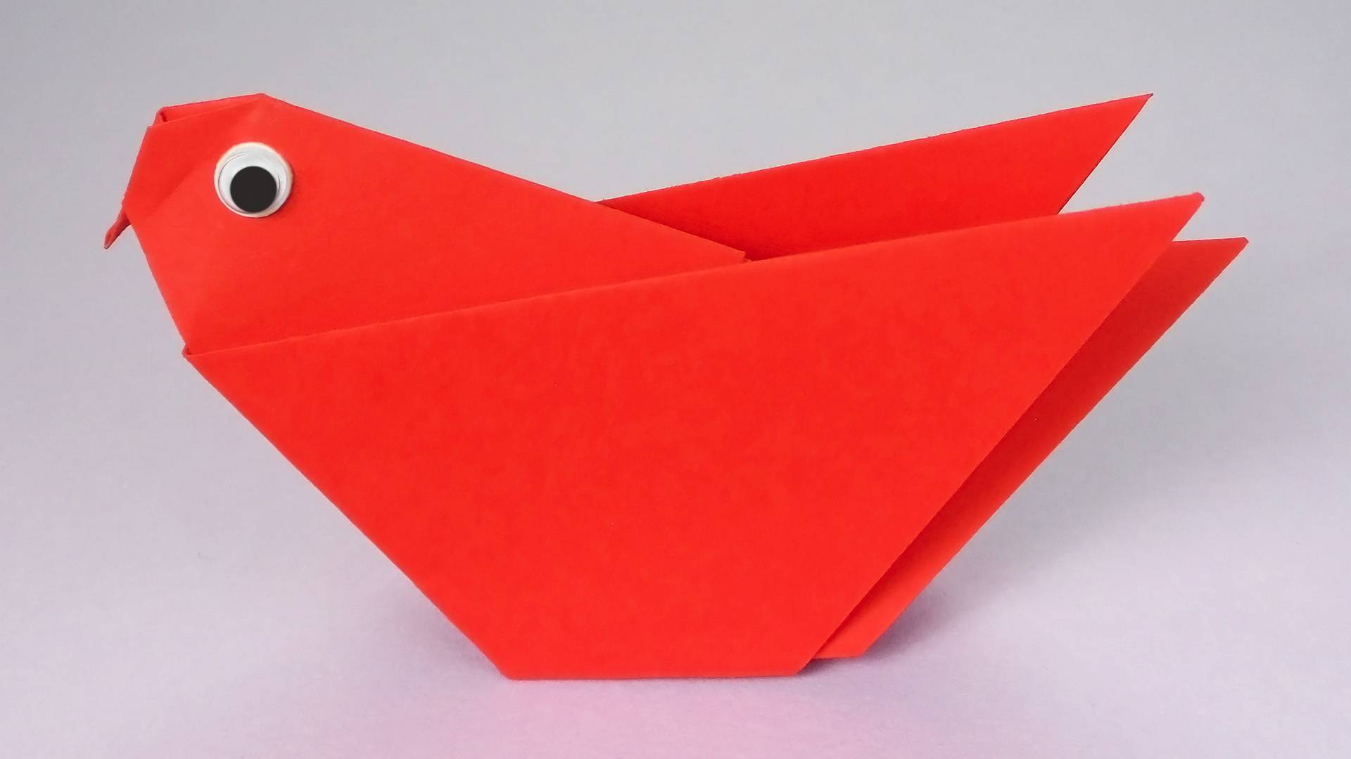 Как сделать Птичку из бумаги | Простая оригами Птица своими руками