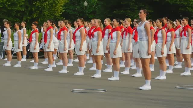 Реконструкция, Парад Физкультурников 1939 года, парк Горького (11.06.2025)