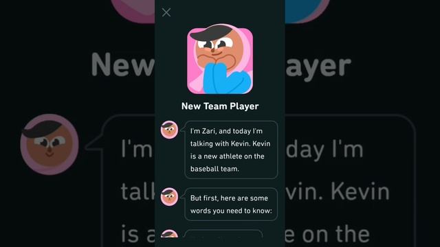 New Team Player (Chatting with Zari) - DuoLingo (En-Ru)