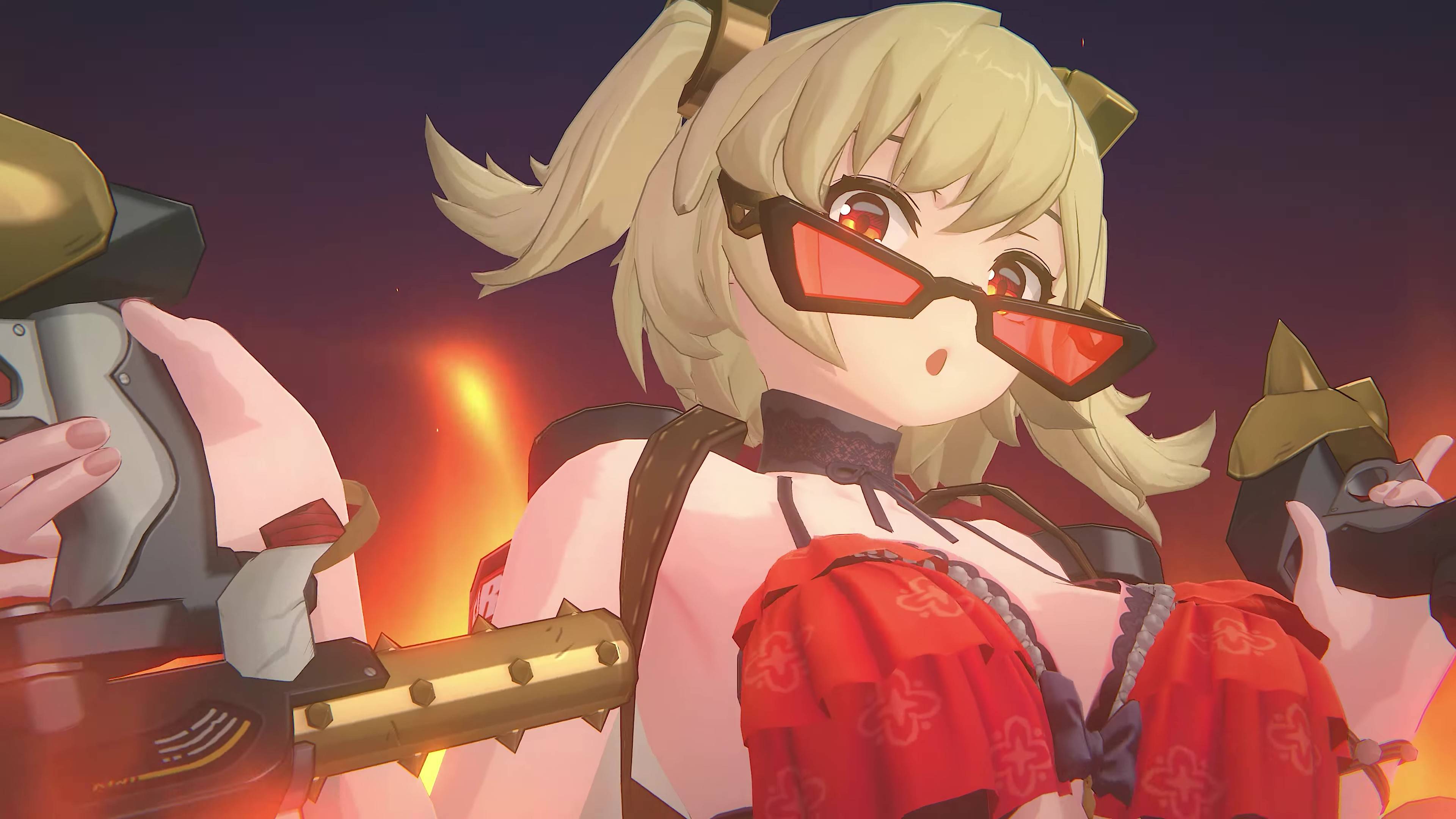 Бёрнис в новом красном【Zenless Zone Zero】МОД