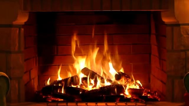Домашний Камин  2 - огонь, для романтики и вечеринки Relaxing Fireplace релакс Музыка души