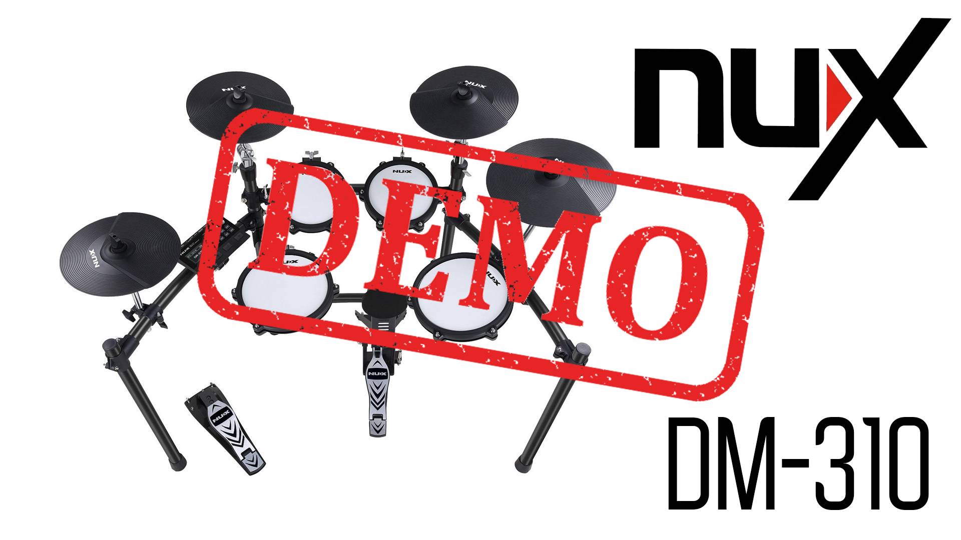 Цифровая ударная установка Nux DM-310 - демонстрация звучания