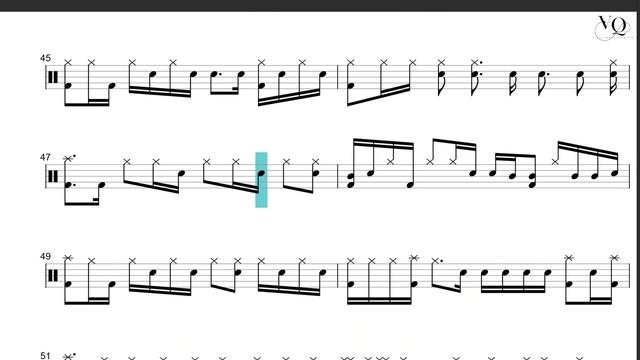 Sweet Sixteen 🥁| Drum Cover & Transcription | Villy Quarternote | Play‑Along Guide 🎵