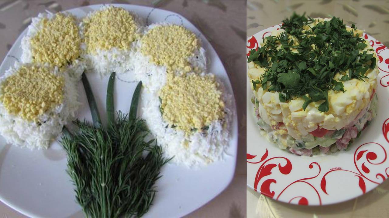 2 рецепта салата на скорую руку