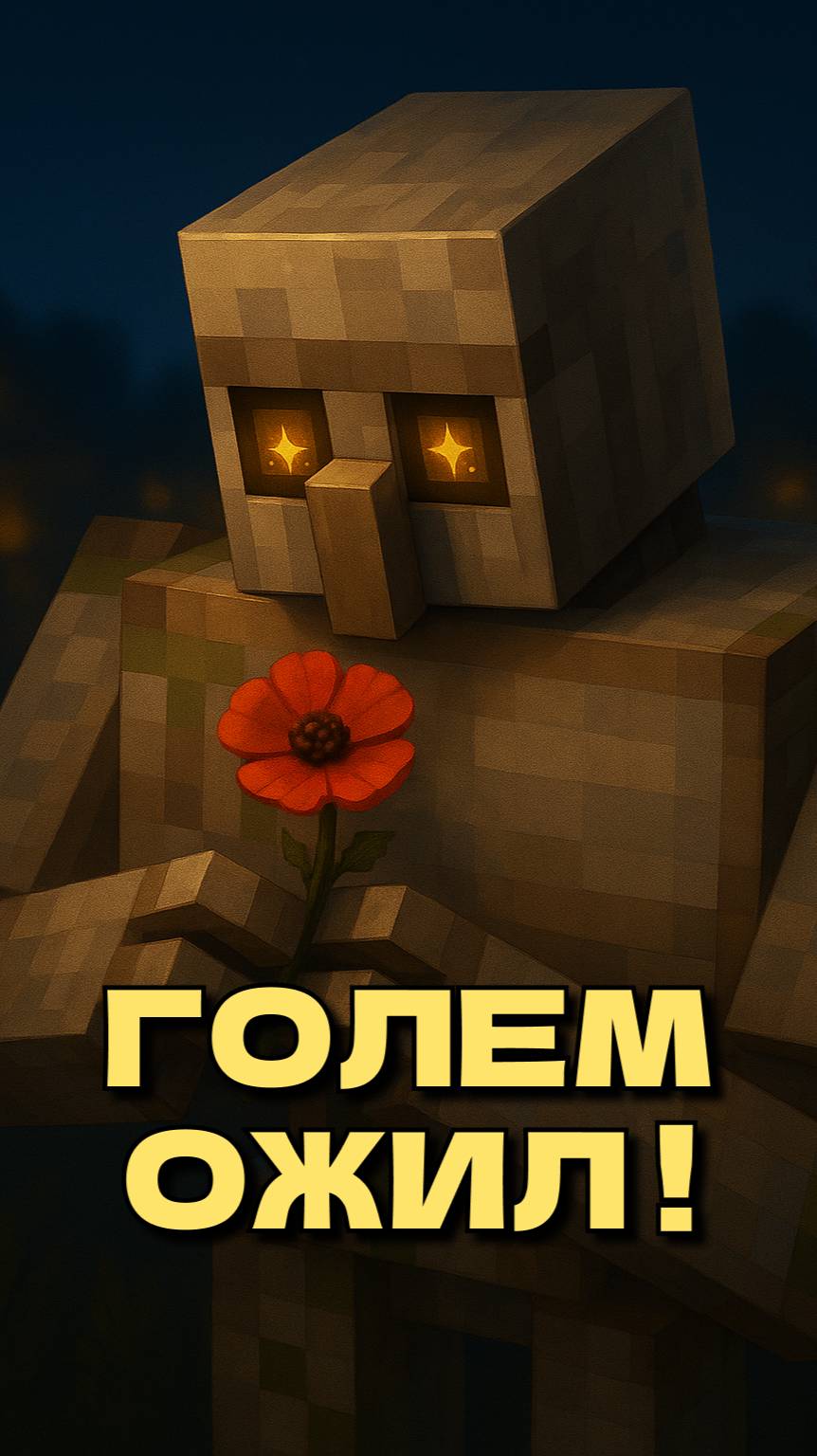 Cказка на ночь | Майнкрафт видео: Голем ожил!