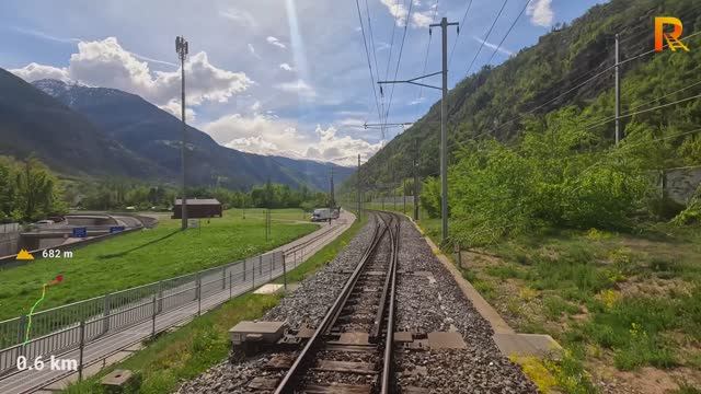 🚄 4К SmartTV ➤ Glacier Express Бриг - Церматт, железная дорога Маттерхорн-Готард, Швейцария! 60fps