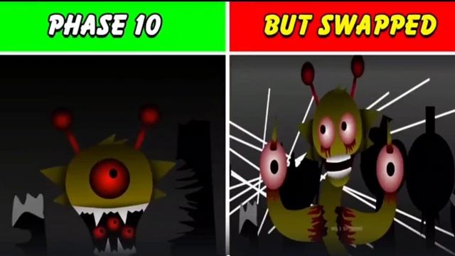 Sprunki фаза 10,но они поменялись местами!