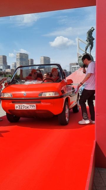 Амфибия с дизелем, полным приводом и гидравлической подвеской - Хоббикар Б-612 на #ретроралли