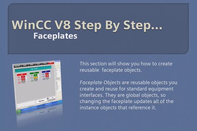 WinCC v8.0 Step By Step 13 Create Faceplates In Graphics Designer #winccguru