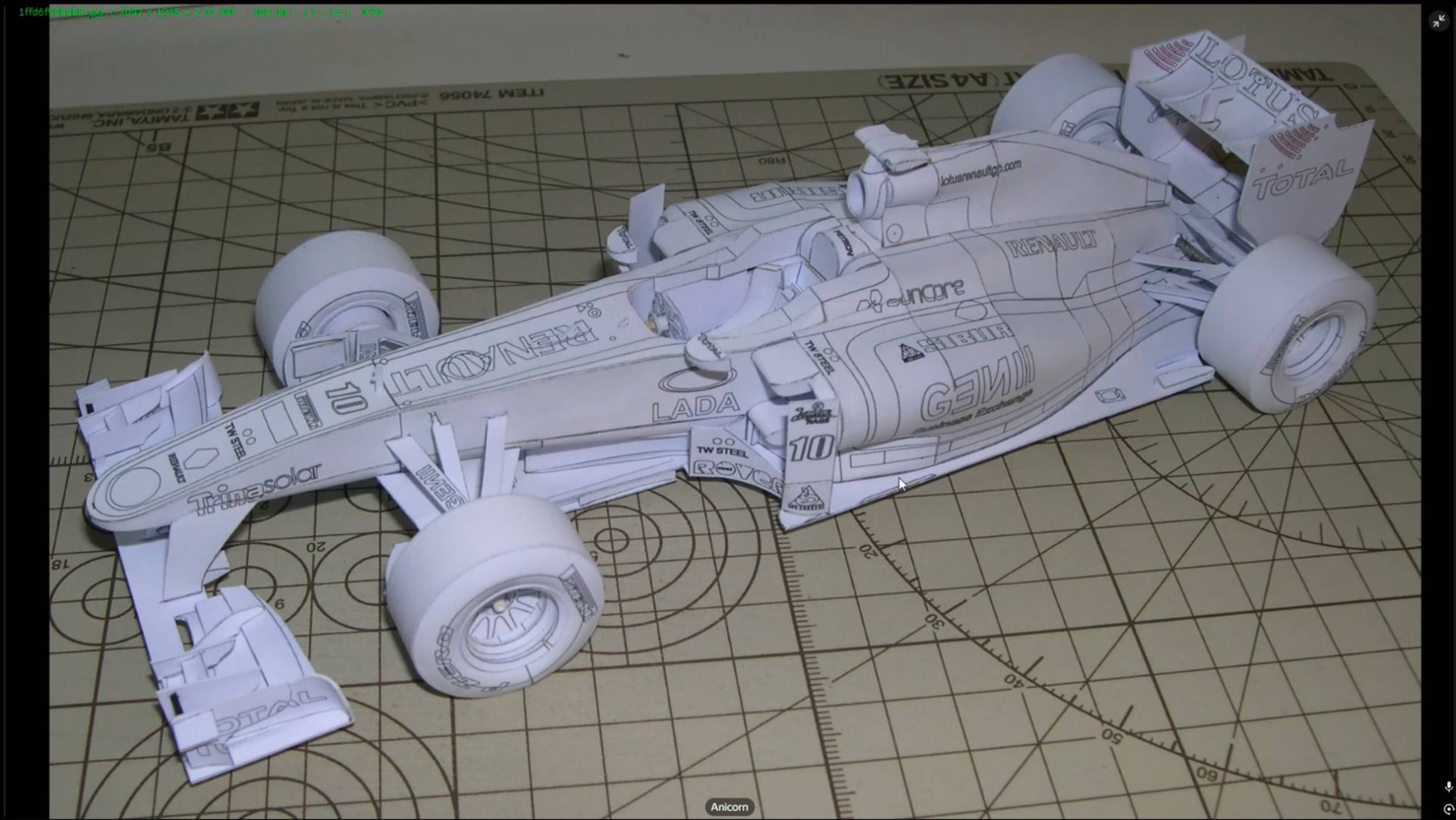 Особенности тестирования при разработке бумажной модели "Lotus Renault GP R31" от Антона Якунина