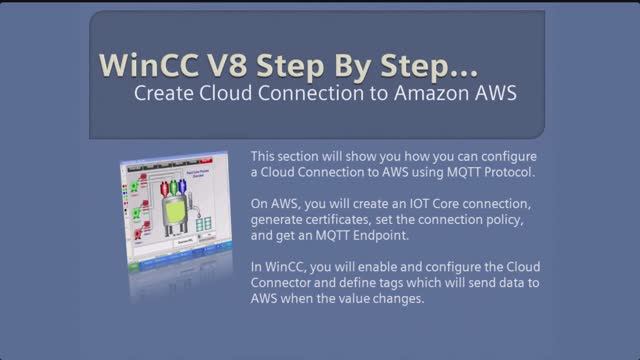 WinCC v8.0 Step By Step 29 Create WinCC Connection to Cloud #winccguru #mqtt #aws