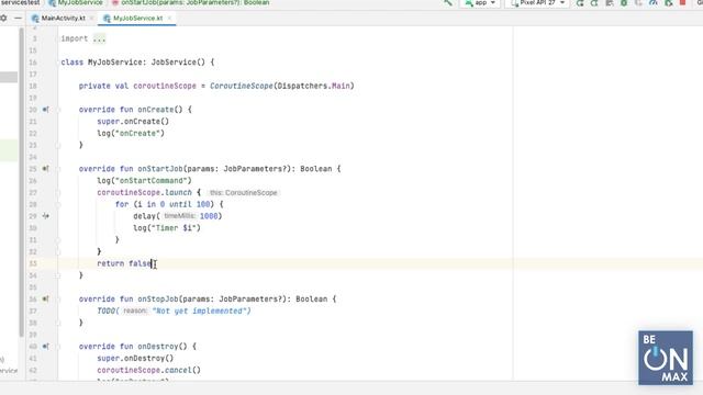 7.JobService. Создание сервиса