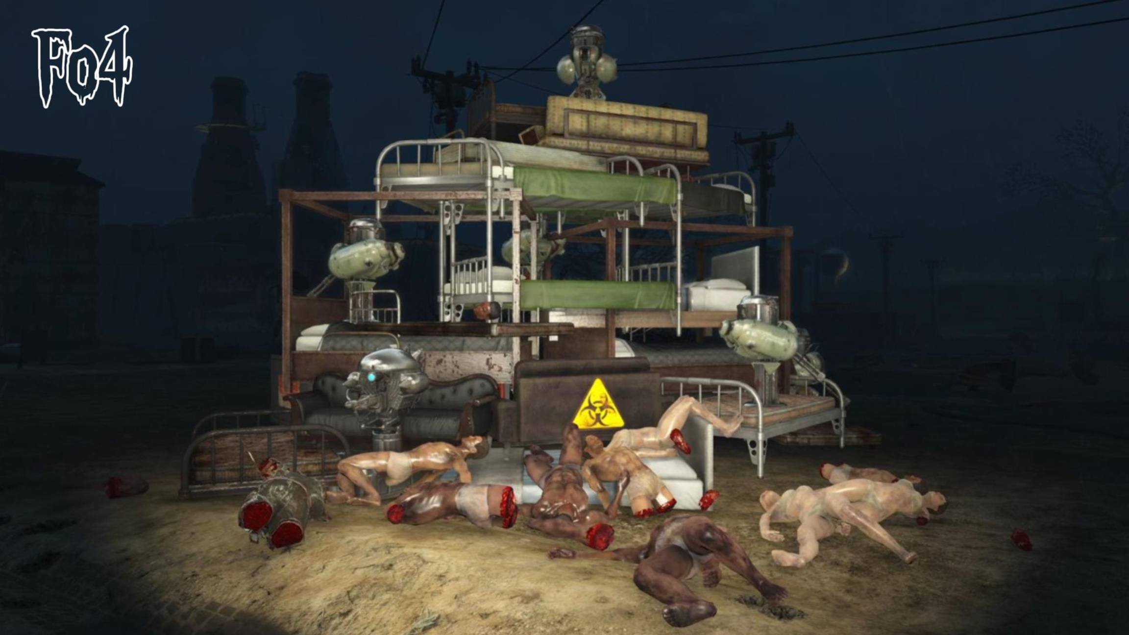 Кровати 3 - после нападения стрелков