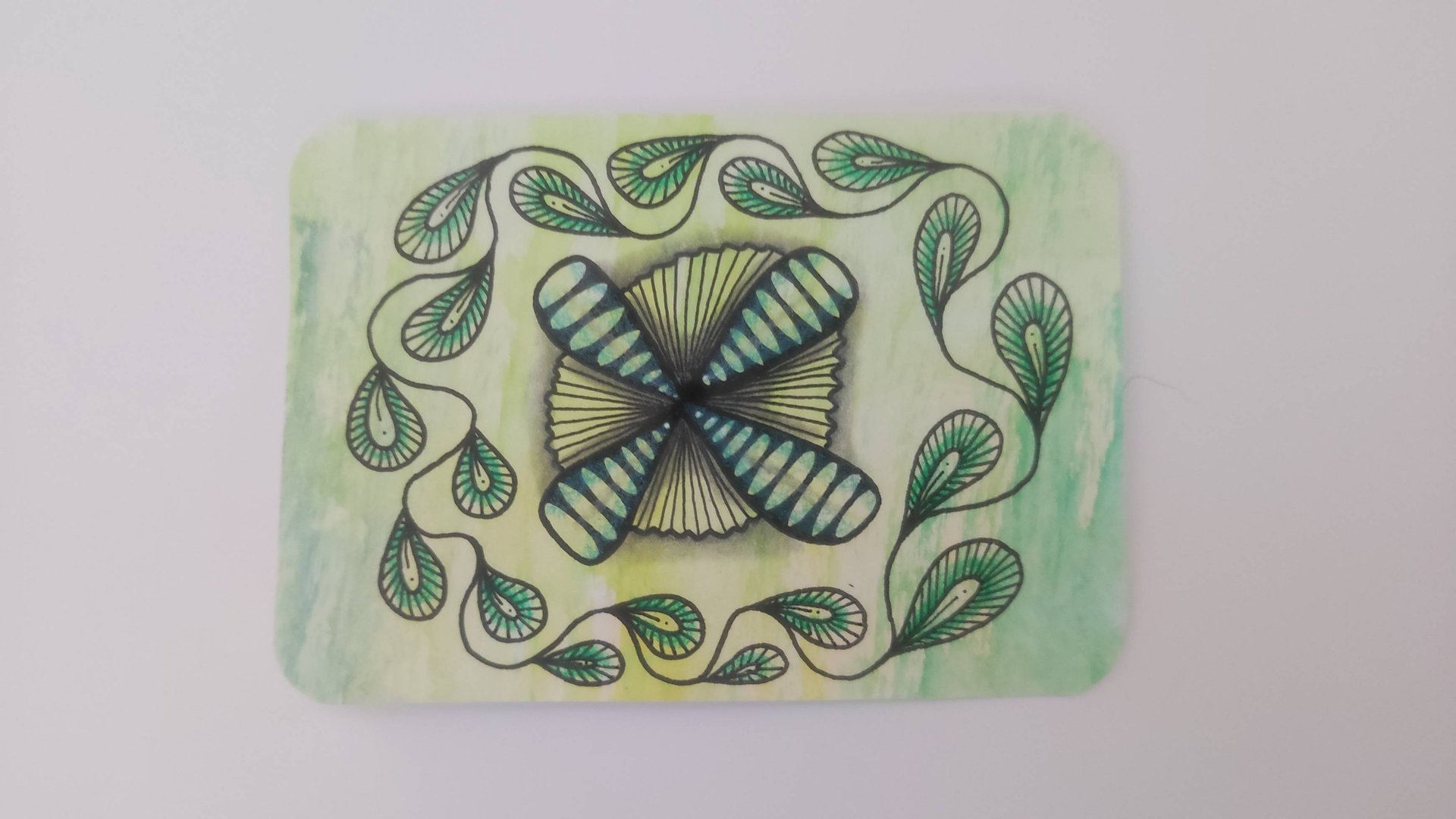 АТС Танцы танглов в акварели 3