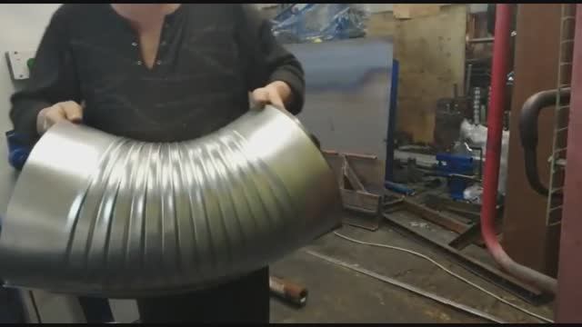 Принцип работы станка гофроколена АСГ-315.