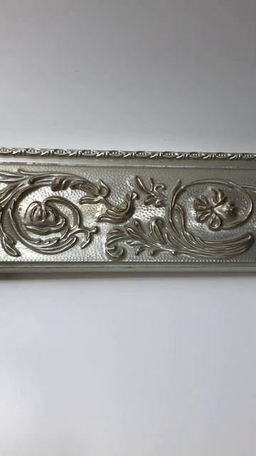 Багетная планка из дерева Прадо, цвет серебро античное