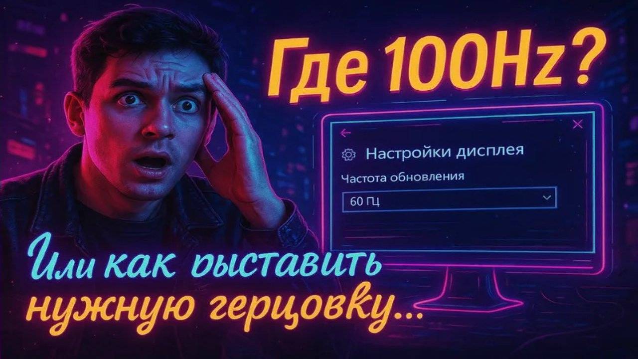 Как включить нужную герцовку для Монитора на Компьютере? - Решение!